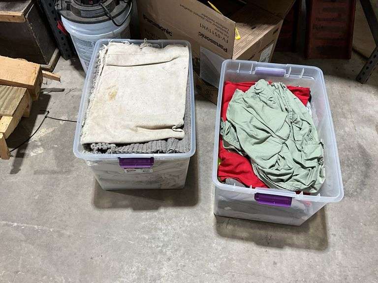 (4) tubs of shop rags - Hamilton-Maring Auction Group