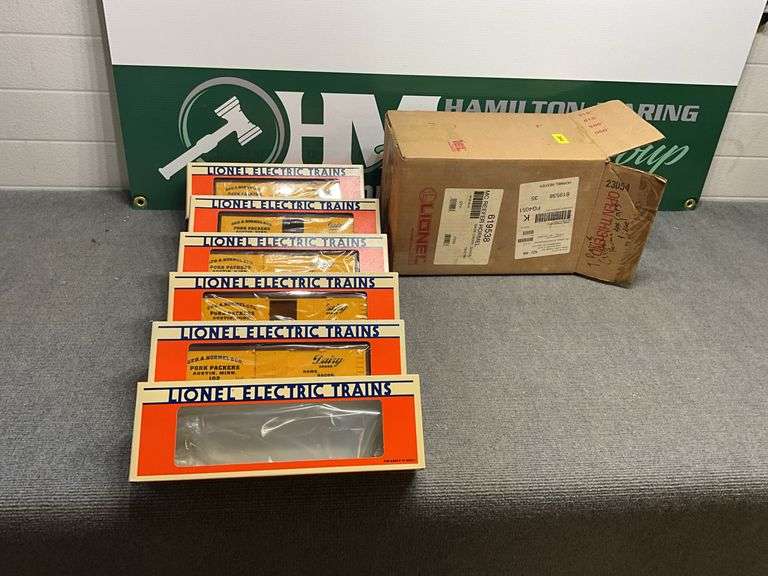 (6) Lionel Electric Train Cars; Hormel Reefer #6- - Hamilton-Maring ...