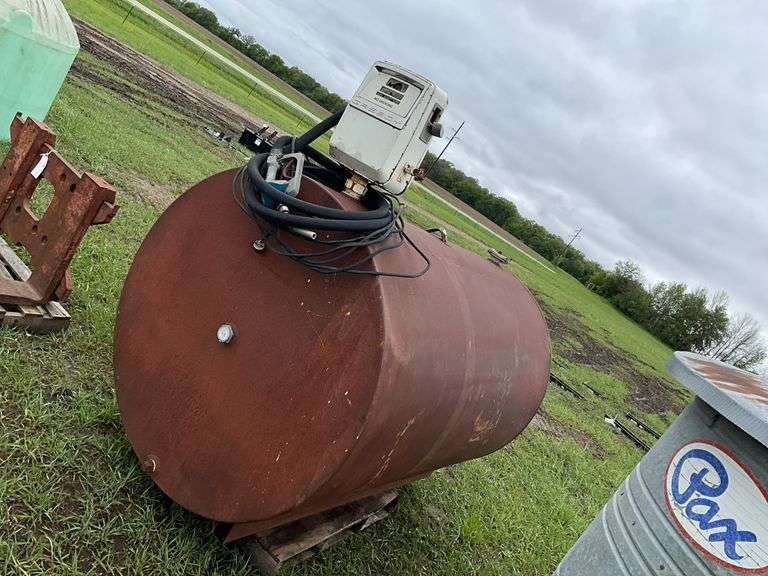 500 Gallon Diesel Barrel with Electric Pump - Hamilton-Maring Auction Group