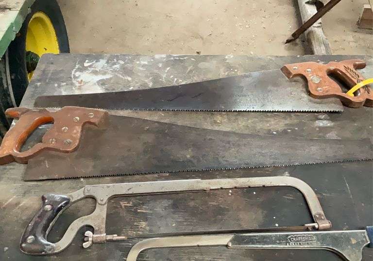 Flat of wood saws & hack saws ** Building #2 - Hamilton-Maring Auction ...