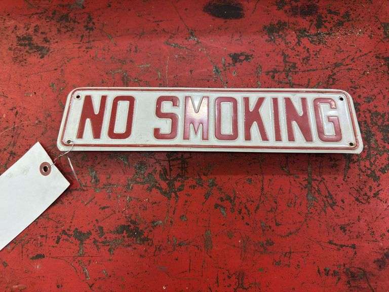 No Smoking Tin Sign - Hamilton-Maring Auction Group