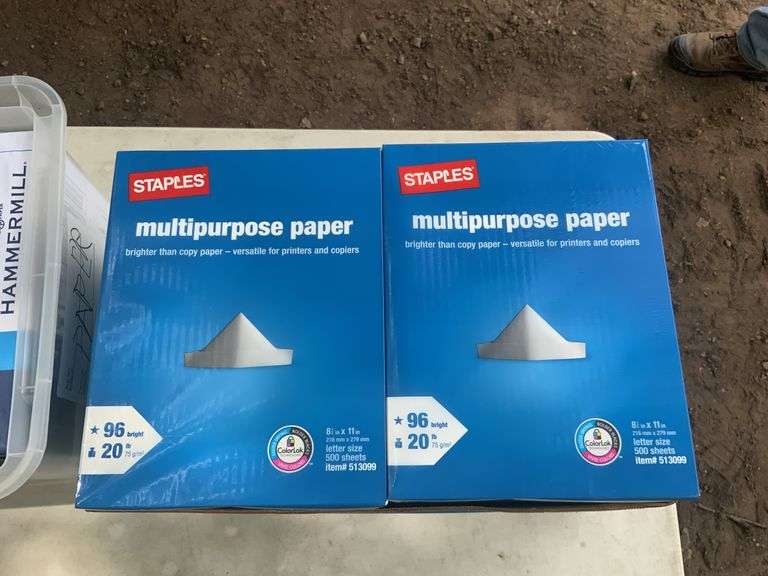 Box of office paper products, tote of copy paper - Hamilton-Maring ...