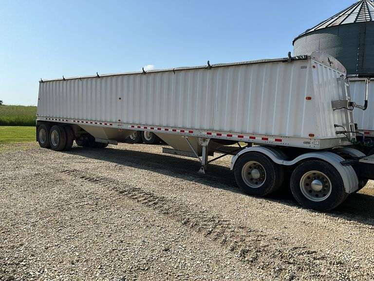 2008 Jet Aluminum Hopper Bottom Grain Trailer, 42’x66”x96”, Electric Ro ...
