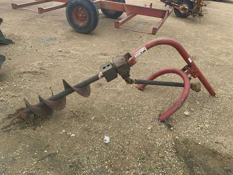 3 point post hole, 12" auger, PTO - Hamilton-Maring Auction Group