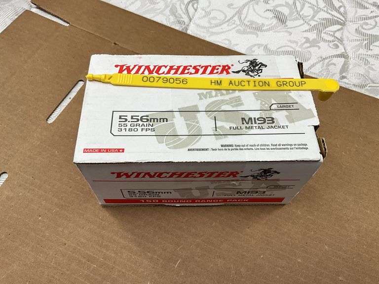 150 rounds (1 box) Winchester 5.56MM, 55 grain, 31 - Hamilton-Maring ...