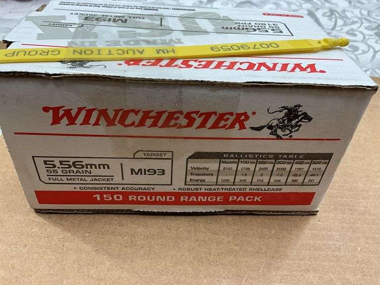 150 rounds (1 box) Winchester 5.56MM, 55 grain, 31 - Hamilton-Maring ...