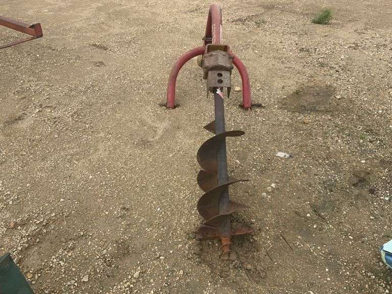 3 point post hole, 12" auger, PTO - Hamilton-Maring Auction Group