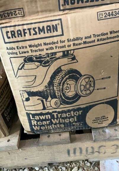 Garden tractor rear wheel weights - Hamilton-Maring Auction Group