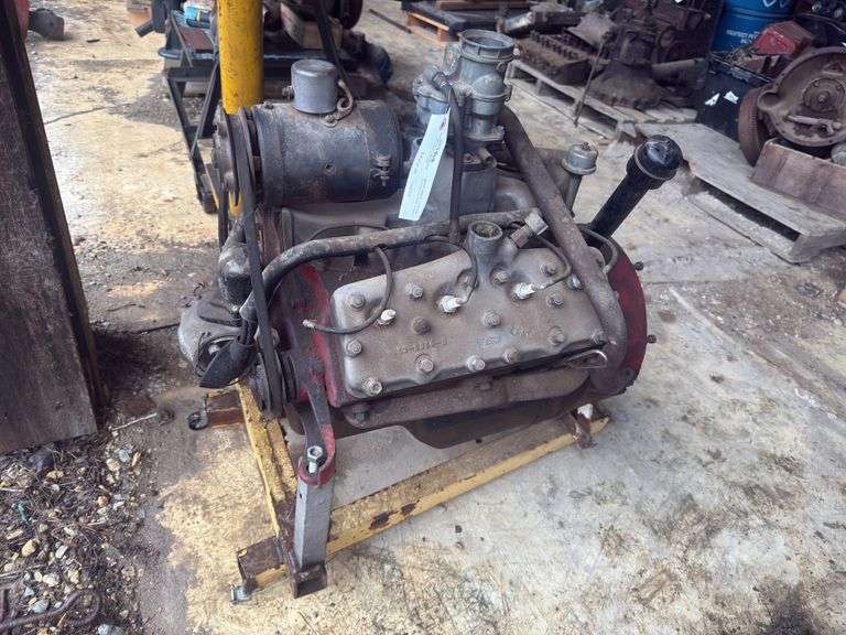 Ford Flat Head V-8 Engine, Appears Complete, Single Barrel Carburetor ...