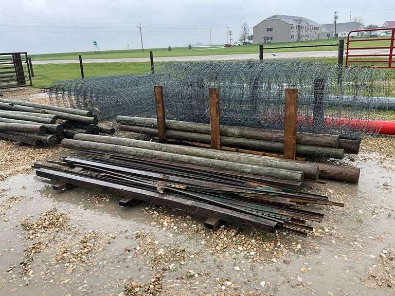 8ft High - wire fence, unsure of length, wood post - Hamilton-Maring ...