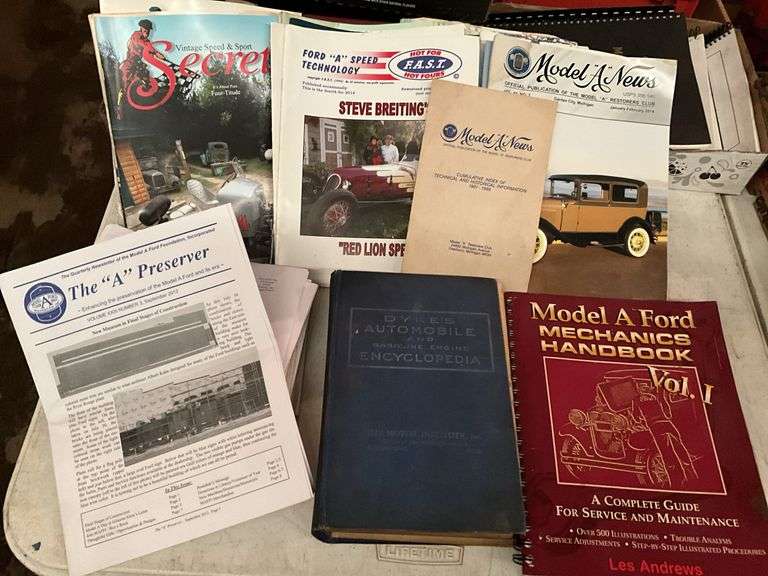 Flat of Mostly Model A Books, Magazine, News Letters - Hamilton-Maring ...