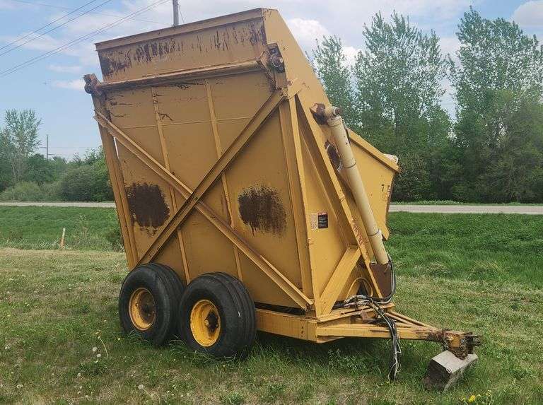 Gondola High Side & High Lift Dump Cart, Tandem Axle, 11.00-16 Tires ...
