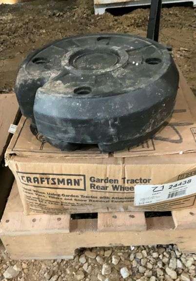 Garden tractor rear wheel weights - Hamilton-Maring Auction Group
