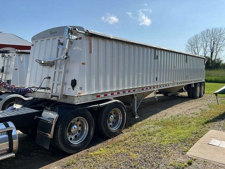 2007 Jet Aluminum Hopper Bottom Grain Trailer, 42’x66”x96”, Tandem Axle ...