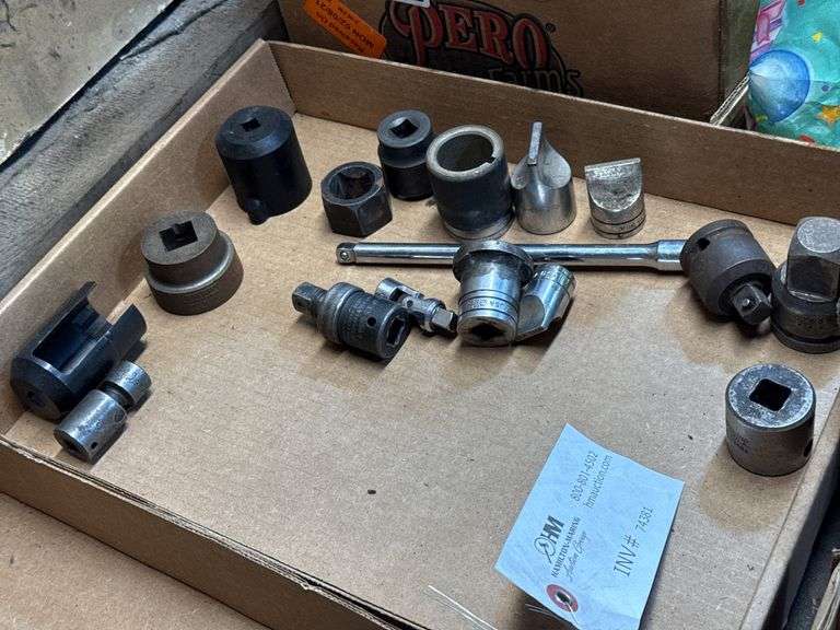 Assorted Snap On Sockets, Adapters, Swivels - Hamilton-Maring Auction Group