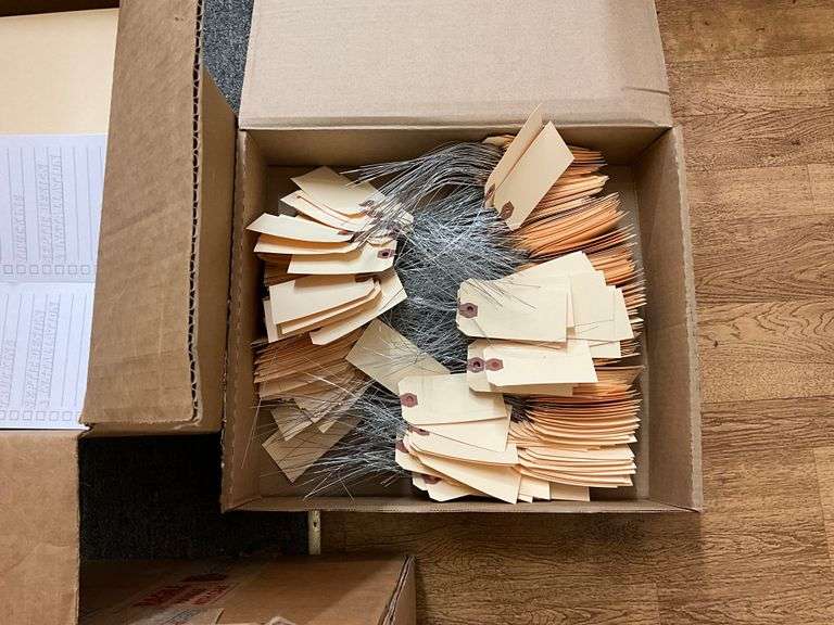 2 boxes of scratch paper pads & box of wire tags - Hamilton-Maring ...