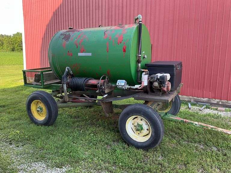 500 Gallon Fuel Caddy Trailer, Hose Reel, Honda Gas Motor with Pump ...