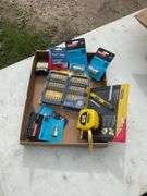 Flat with 40 pc screw driver bit set, couplings, air hose repair kit ...