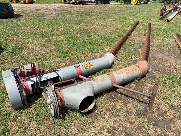 (2) 8” Unload Augers, (1) Has Baldor 5 HP Single Phase Motor - Hamilton ...