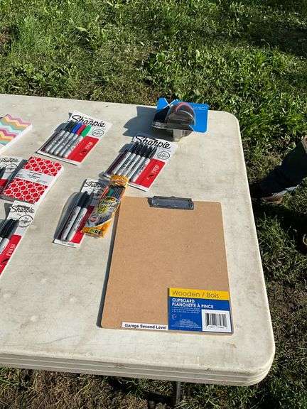 Pens, sharpies, stapler, clip board, sharpener - Hamilton-Maring ...