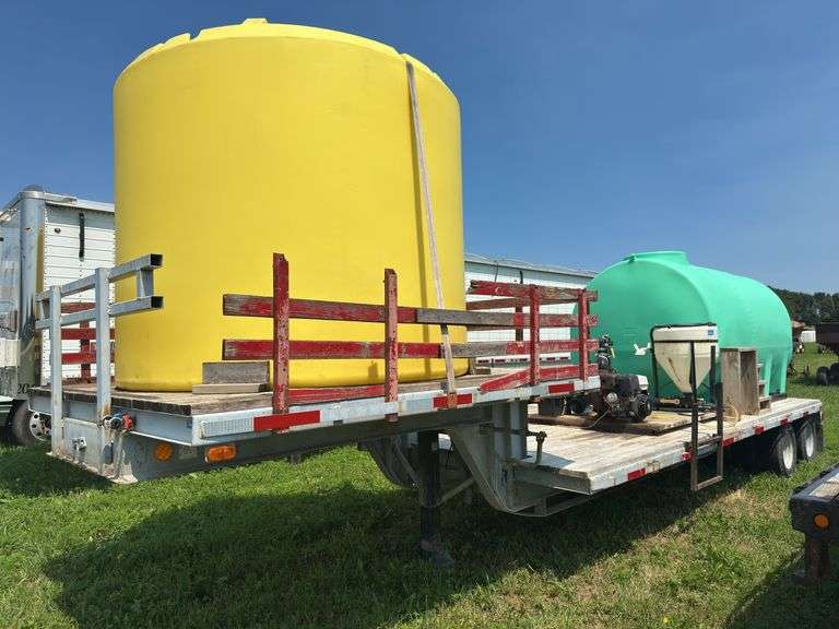 1992 Shop Built Custom Spray Tender Drop Deck Semi Trailer, 38’x96 ...