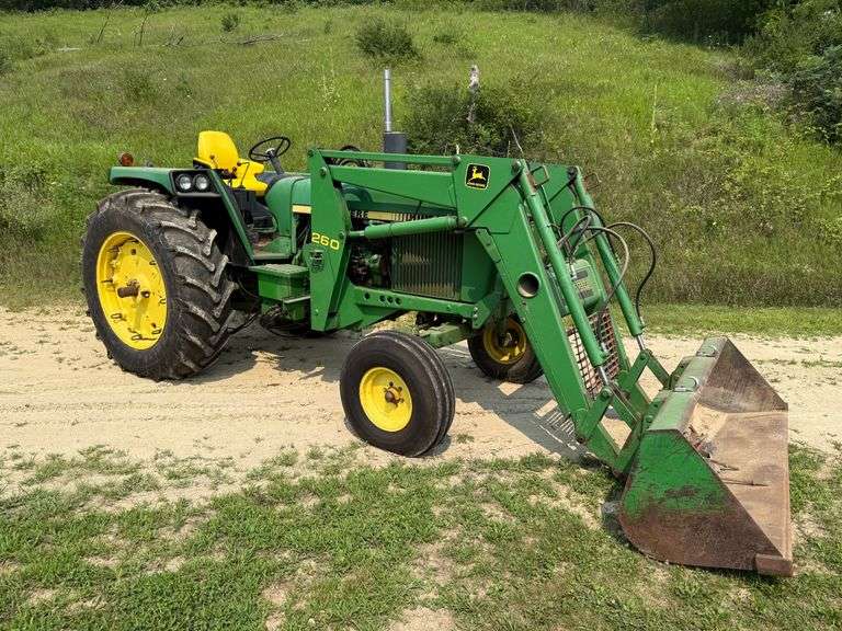 1982 John Deere 4040 Tractor, Open Station w/JD 260 Loader Bucket ...