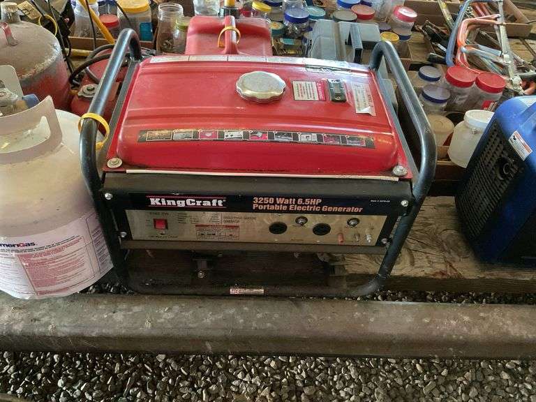 King Craft generator, 3250W, 6.5hp - Hamilton-Maring Auction Group