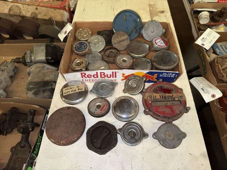 Radiator Caps, Gas Caps, Military Lens Cap - Hamilton-Maring Auction Group