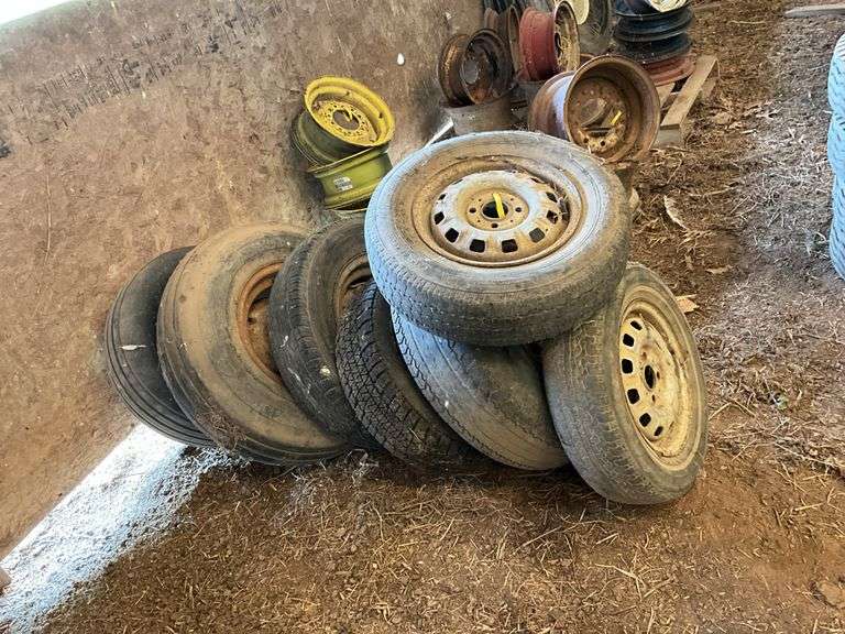 7- misc tires with rims - Hamilton-Maring Auction Group