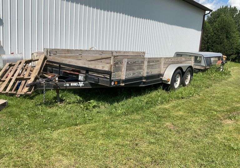 ** 2003 PJ Utility Trailer, 18ft w/Ramps, 518D 5-Bolt Rims - Hamilton ...