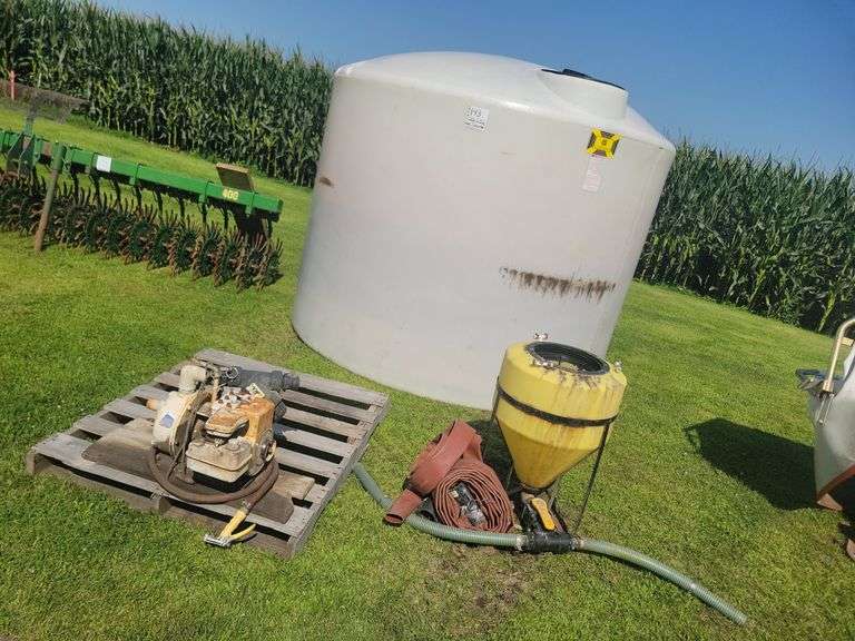 Ace Roto Mold 1650 Gallon Poly Holding Tank with Valve, transfer pump ...