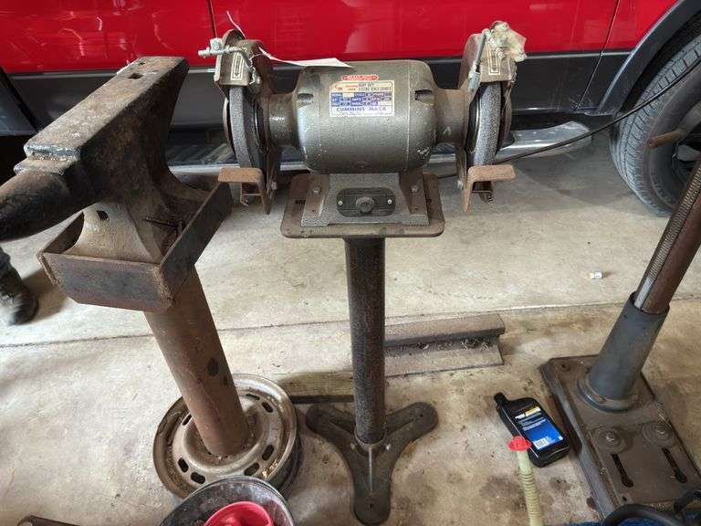 Cummins Mack 3/4 Hp Electric Bench Grinder on Stand - Hamilton-Maring Auction Group