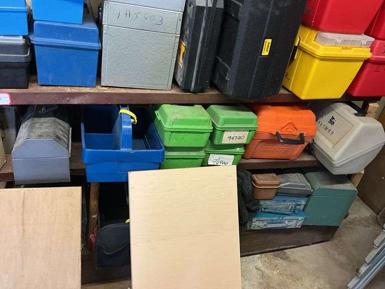 2nd shelf - asst plastic tool boxes & power tool boxes - Hamilton ...