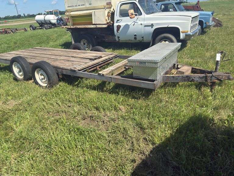 Tandem Axle Camper Frame Trailer, Rear Axle Is Locked Up, 17', NO Title ...