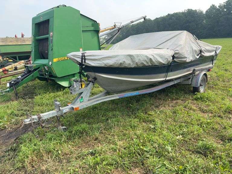 1988 Blue Fin Sportsman 17' Boat, Mercury Outboard Motor, Single Axle ...