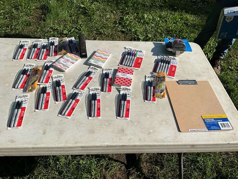 Pens, sharpies, stapler, clip board, sharpener - Hamilton-Maring ...