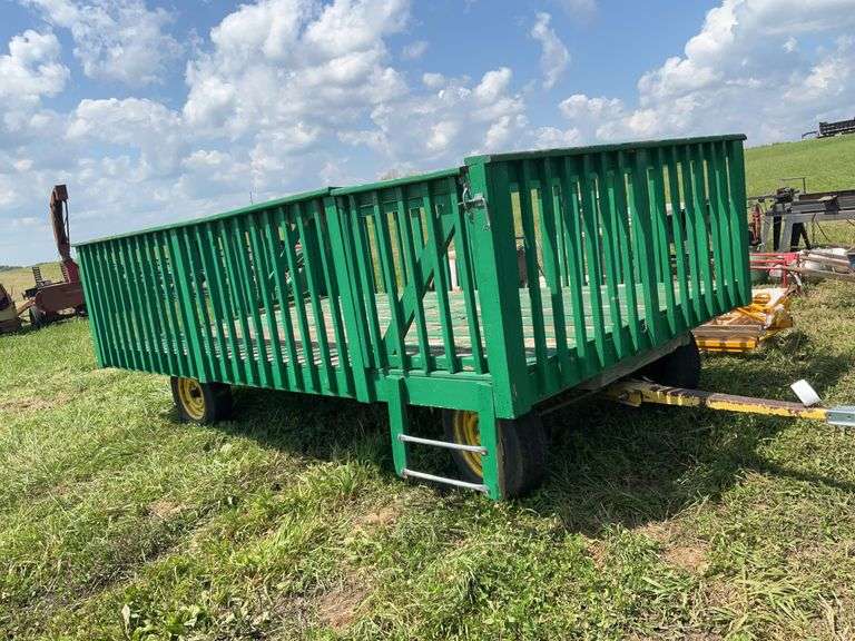 Hay Ride Wagon With Wooden Floor and Safety Railing, Rear Entry Gate ...