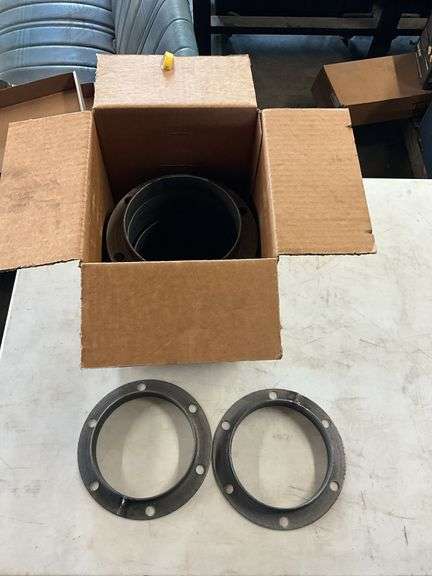 6 1/8" ID x 1 1/4 heavy duty commercial angle rings, 1 box, 10 pcs ...