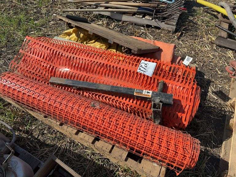 Pallet Of Snow Fence, Tarps - Hamilton-Maring Auction Group