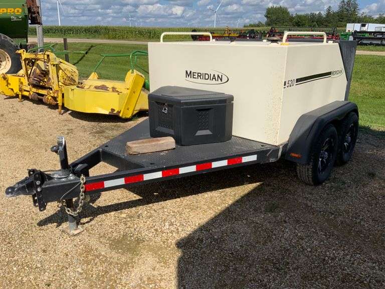 Meridian 500 gal fuel trailer w/ gas pump - Hamilton-Maring Auction Group