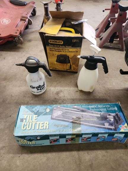 Tile Cutter, 1 Gallon Shop Vac, (2) Poly Spray Bottles - Hamilton ...