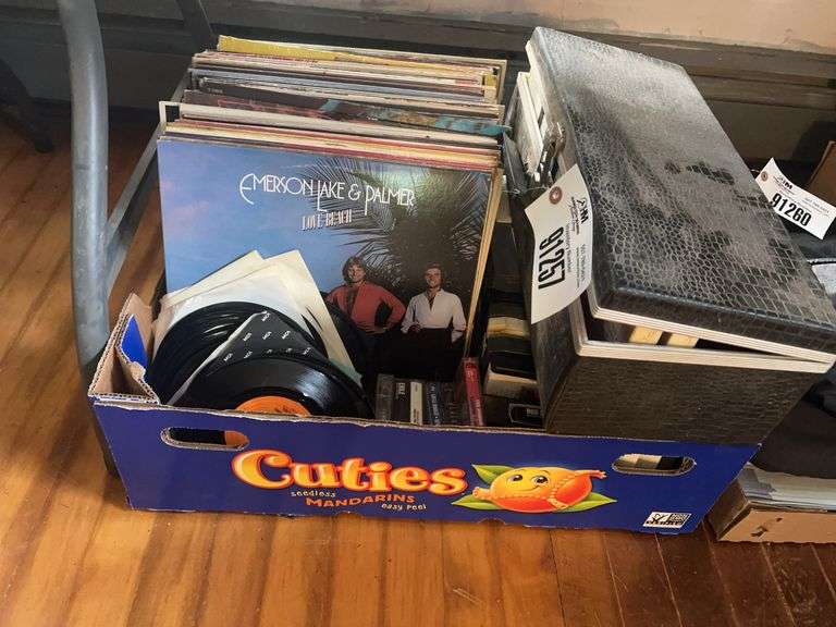 Box Containing Assorted Records, 45 Records, Tapes - Hamilton-Maring ...