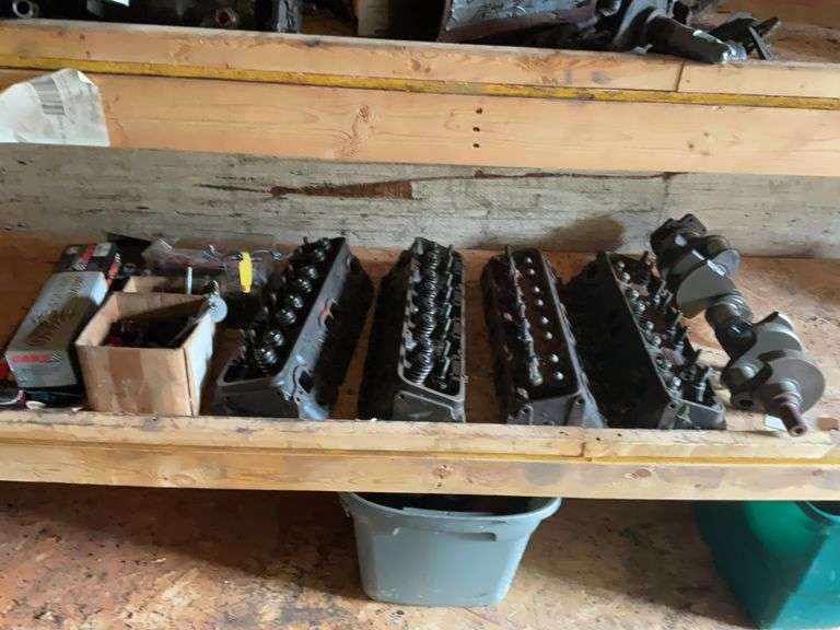 Valve train components, small block Chevy heads, and crank shaft ...