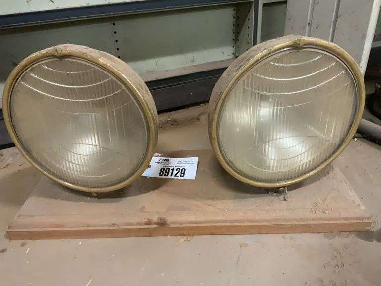 Antique Brass Headlight Display - Hamilton-Maring Auction Group