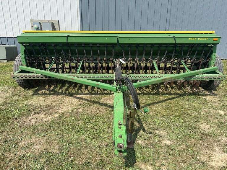 John Deere 8300 Grain Drill, Small Grass Seed Attachment, Single Disc ...