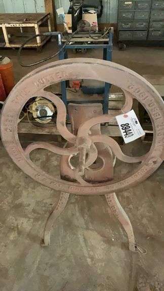 Mann’s Green Bone Cutter Antique Flywheel on Stand - Hamilton-Maring ...