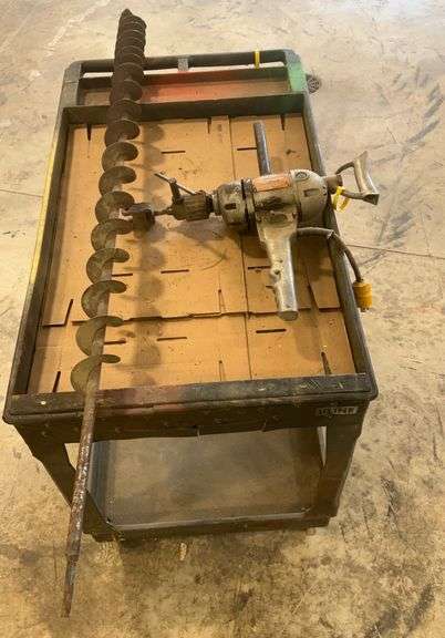 Craftsman heavy duty drill w/silo unloader adapter & auger bit ...