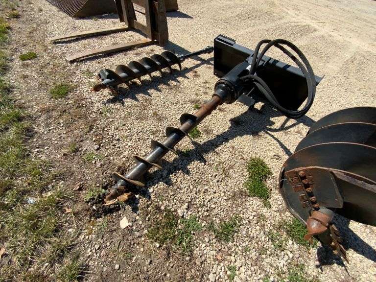 Jenkins Hyd auger w/10” bit, skid loader mount - Hamilton-Maring ...