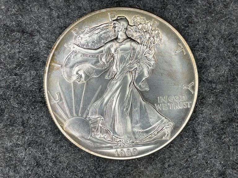 1989 Standing Liberty Silver Dollar, 1 oz. Fine Silver, ungraded ...