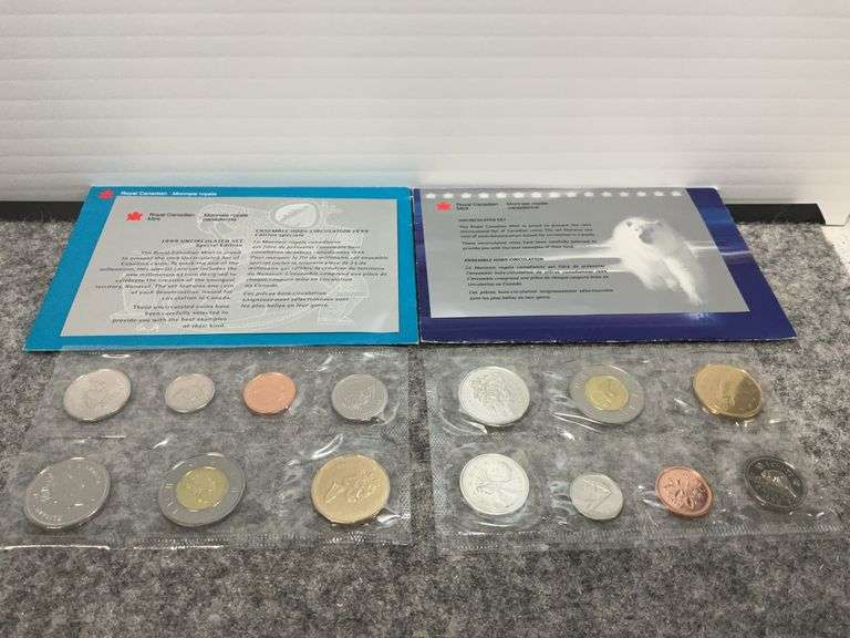 (2) 1999 Canada Proof Coin Sets with COA and Envelope - Hamilton-Maring ...